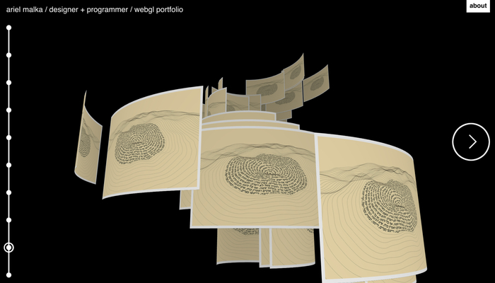 まるでたくさんのフィルム写真が舞っているかのような見せ方がおもしろい Ariel Malka さんのポートフォリオ - WebGL 総本山