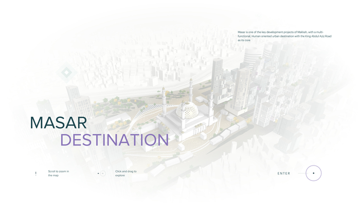 サウジアラビアの都市計画を 3D で可視化して概要を知ることができる Masar Destination - WebGL 総本山