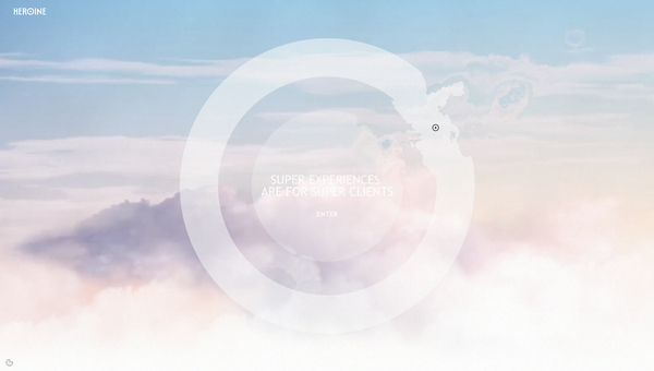 波紋が広がるような個性的なノイズエフェクトが美しくビジュアルを彩る Héroïne のウェブサイト - WebGL 総本山